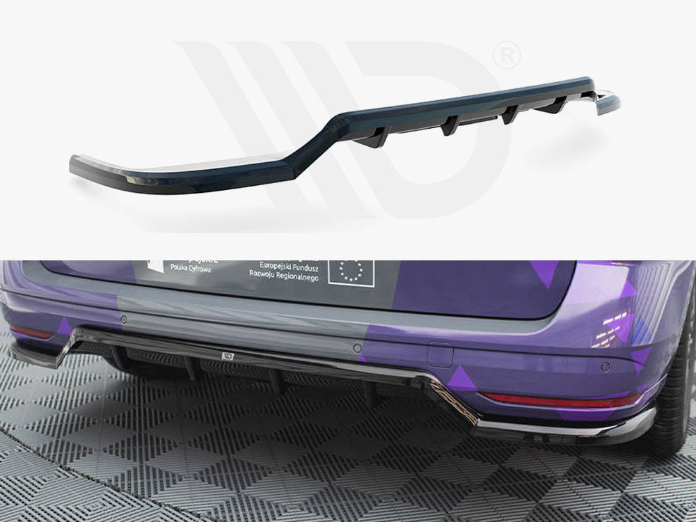 MAXTON DESIGN Central Rear Splitter (Vertical Bars) VW Multivan T7 ...